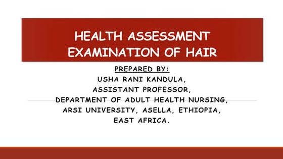 Health assessment on the head examination | PPTX