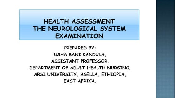 Neurological assessment. | PPTX