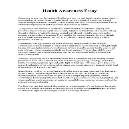 Health Awareness Essay.pdf