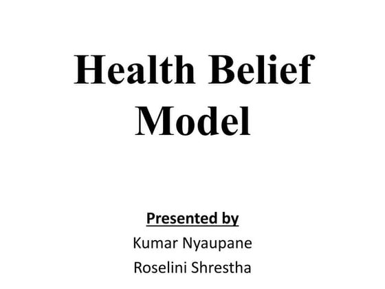 Health belief model | PPT
