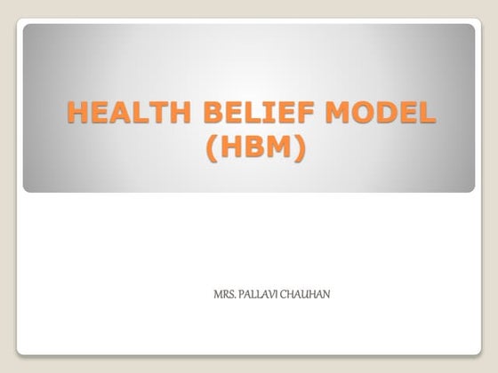 Health belief model | PPT