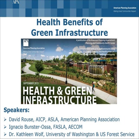 Health Benefits of Green Infrastructure | PDF