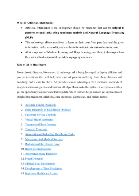 Role of Artificial Intelligence in Public Health | PPTX | Technology Industry | Industries