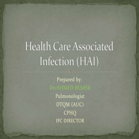 Health care associated infection (HAI) | PPTX