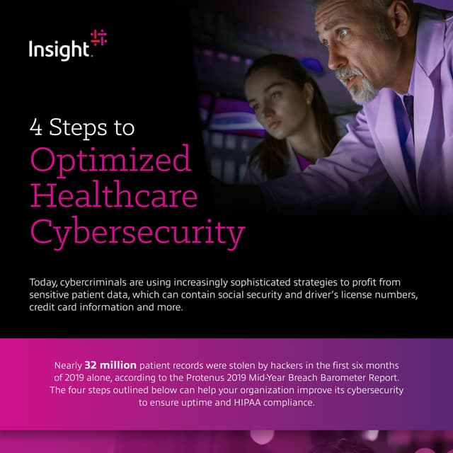 4 Steps to Optimized Healthcare Cybersecurity | PDF