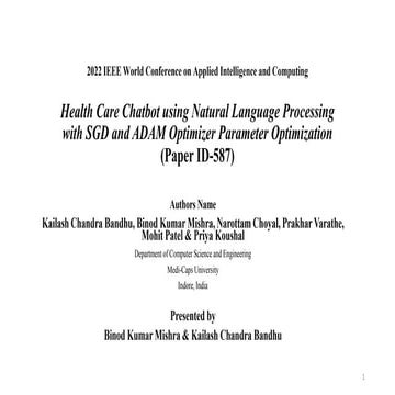 Health Care Chatbot using Natural Language Processing (Final).pptx