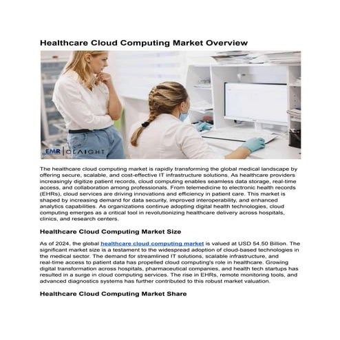 Healthcare Cloud Computing Market Growth, Size & Trends Analysis | 2034 | PDF