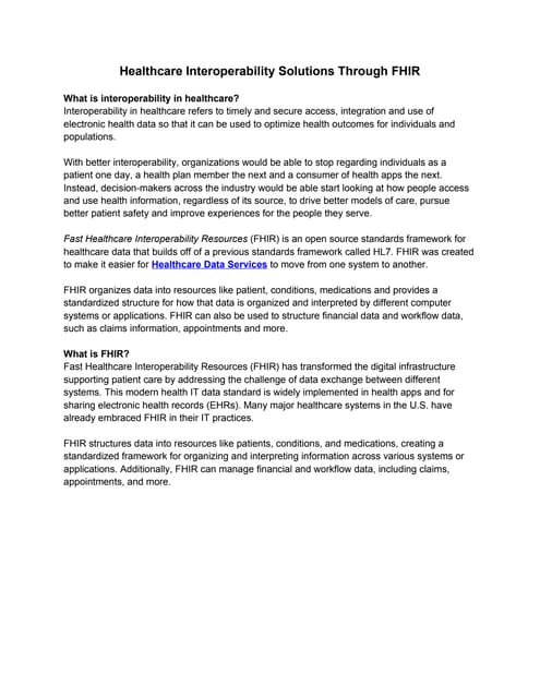 Healthcare Data Management Services - Healthcare Data Services | PDF Healthcare Data Management Services - Healthcare Data Services | PDF