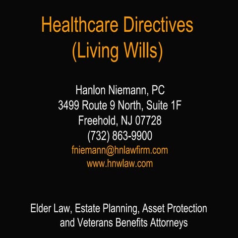 Healthcare Directives Living Wills | PPT