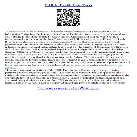 Health Care Essay | PDF