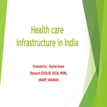 Health care infrastructure in rural India | PPTX