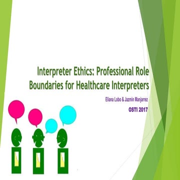 Healthcare interpreter ethics | PPT