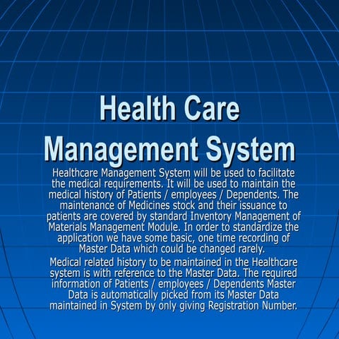 Health care management system | PPT