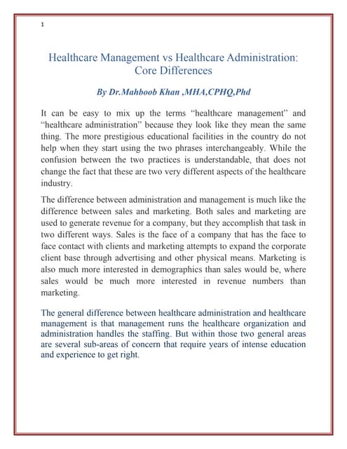 The Complete Guide to MBA in Hospital Managemen | PDF
