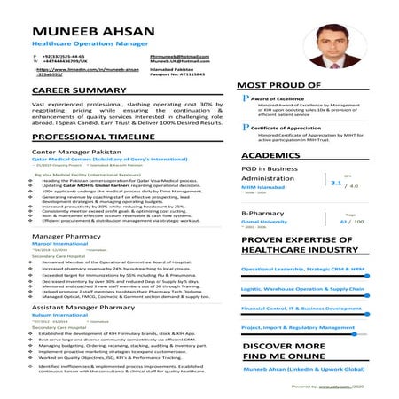 Healthcare Operations Manager Profile 2020 | PDF