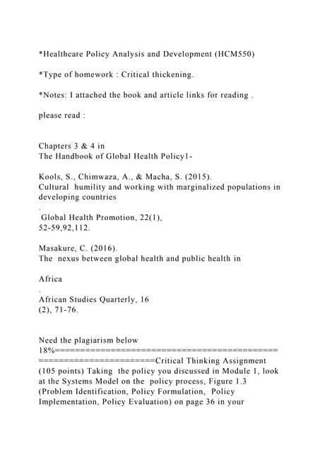 Slides for week 6 - health policy analysis.pptx