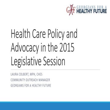 Health care policy and advocacy in the 2015 | PPT