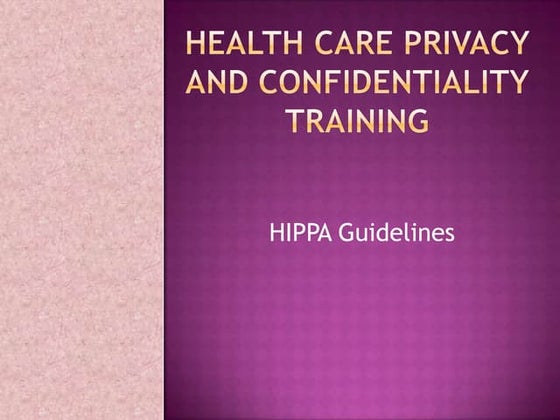 Hipaa training for healthcare workers | PPTX | Health Insurance | Insurance