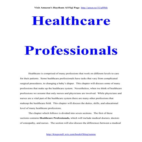 Healthcare Professionals | PDF