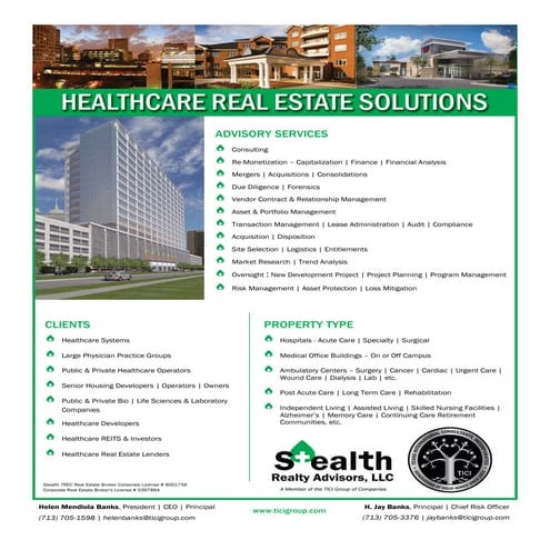 Healthcare real estate solutions flyer | PDF