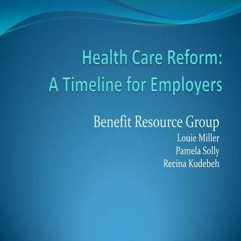 Health Reform: An Overview | PPT
