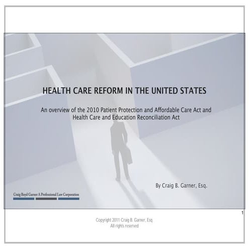 Health Care Reform in the United States | PDF | Health Insurance ...
