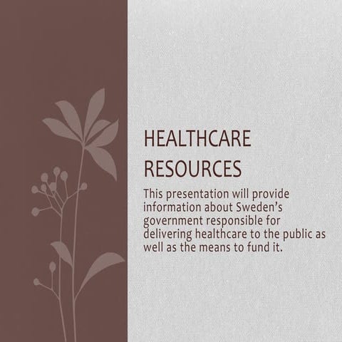 Healthcare resources | PPT