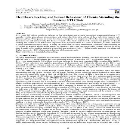 Healthcare seeking and sexual behaviour of clients attending the suntreso sti clinic | PDF ...