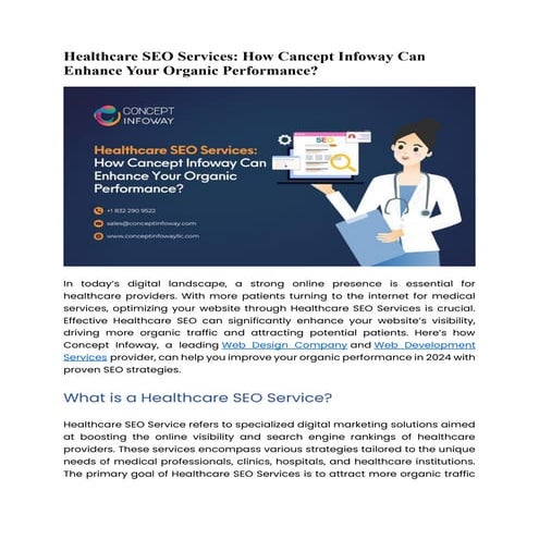 Healthcare SEO Services How Cancept Infoway Can Enhance Your Organic ...
