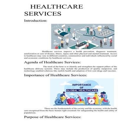 HEALTHCARE SERVICES AND THEIR PROPERTIES | PDF
