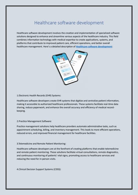 10 Most Popular Types of Healthcare Software | PPT