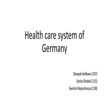 Health care system germany | PPTX