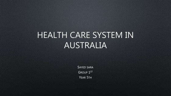 Health system of Australia | PPT