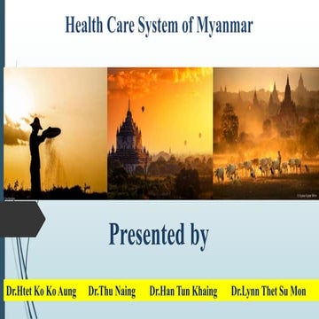 Health care system of myanmar 28 8-2016 | PPTX