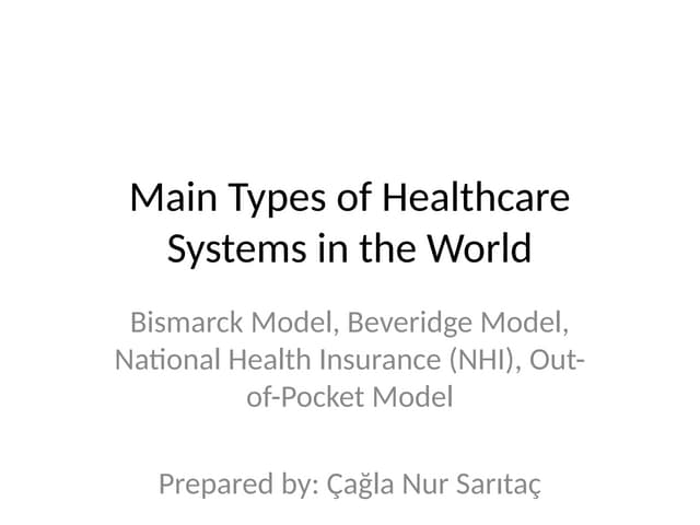 Health system models | PPTX