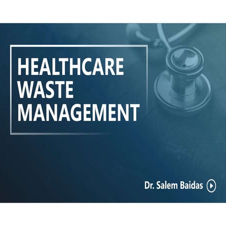 Healthcare Waste Management | PDF