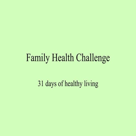 Health Challenge | PPT