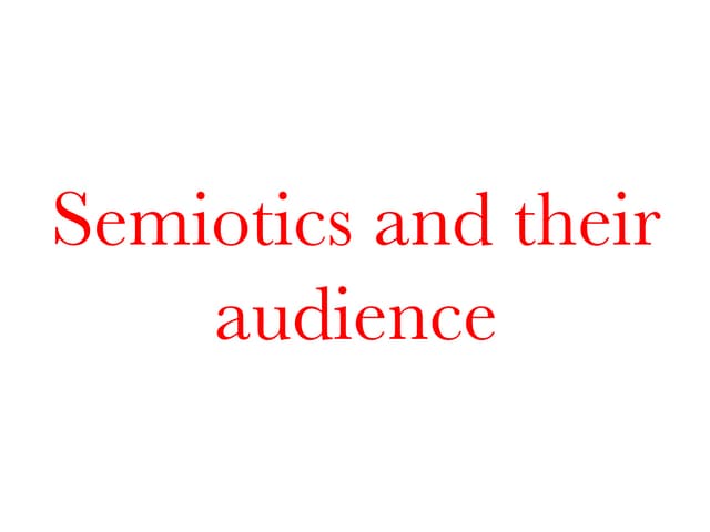 Semiotics | PPTX