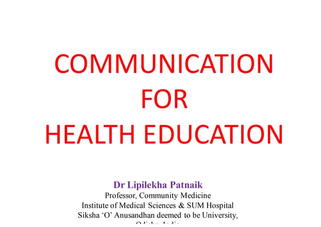 PRINCIPLES OF HEALTH PROMOTION AND HEALTH EDUCATION.pptx | Healthy Living