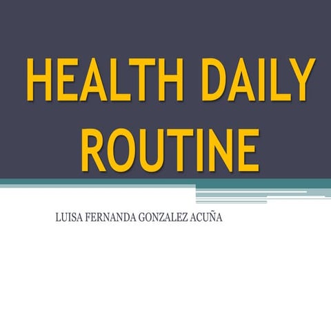 Health daily routine | PPTX