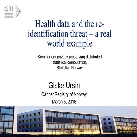 BigInsight seminar on Practical Privacy-Preserving Distributed Statistical Computation | PPT