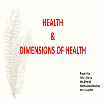 Health & Dimensions of Health | PPT