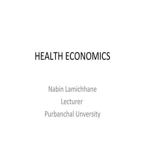Health economics | PPT