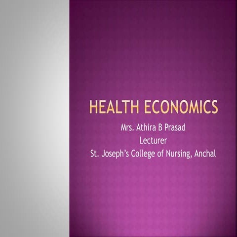 Health Economics Ppt