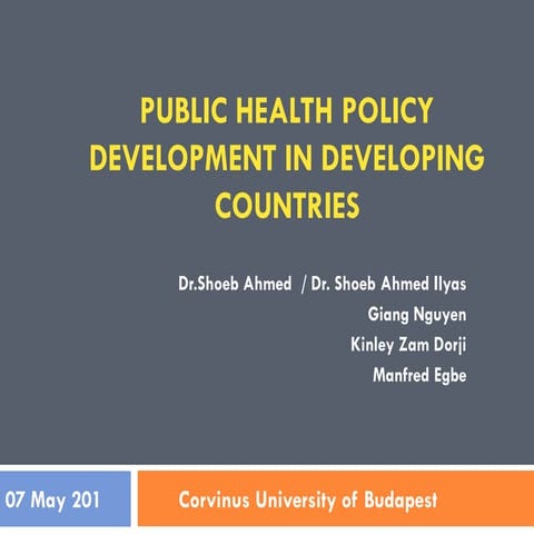 Public health policy development in developing countries | PDF