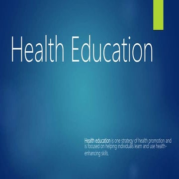 Health Ed Eval | PPTX