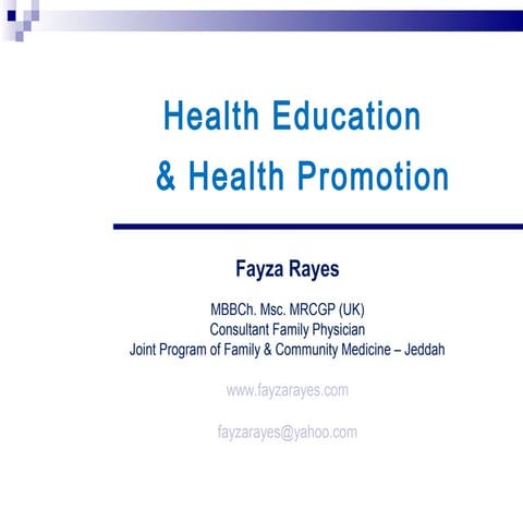 Health Education | PPT