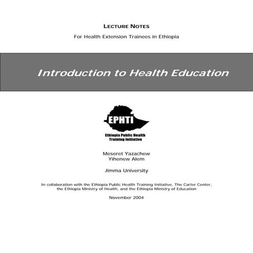 Introduction to Health education | PDF