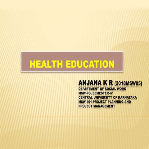 Health education | PPTX