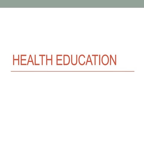 Health education | PDF